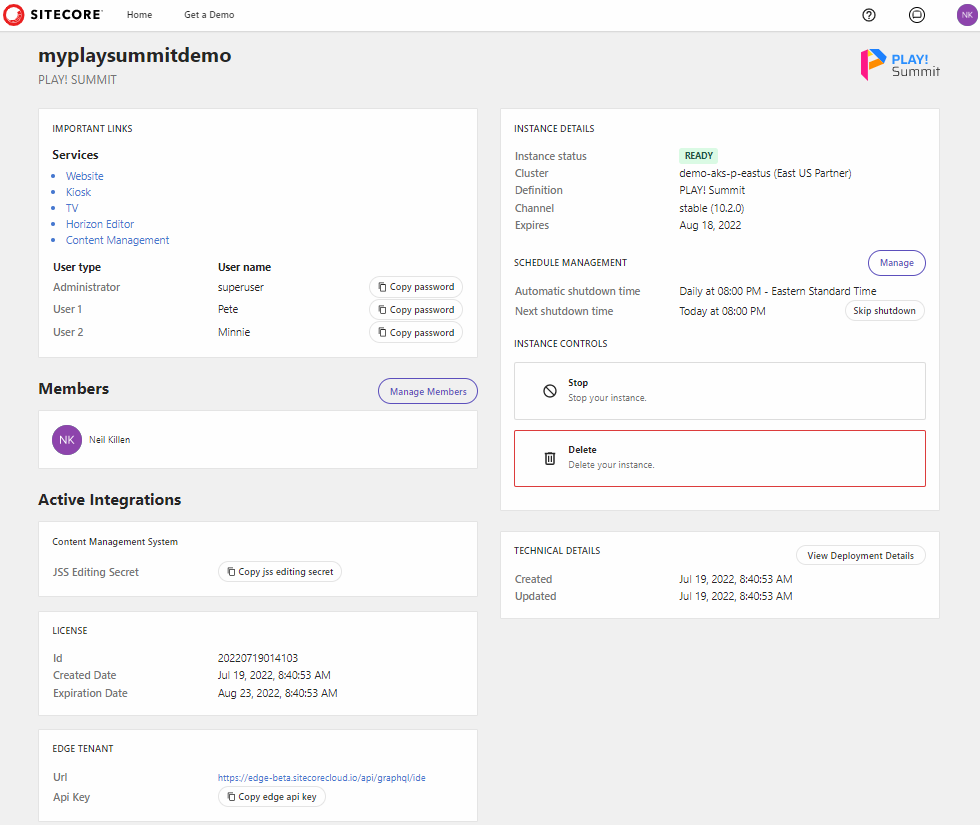 Sitecore Demo Portal – Neil Killen