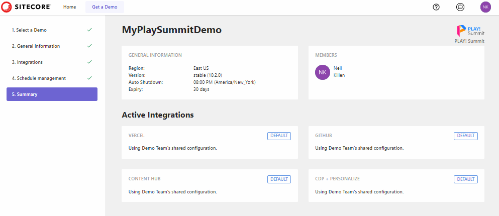 Sitecore Demo Portal – Neil Killen
